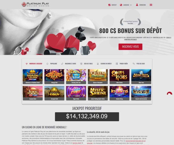 Platinum Play Casino 【Avis COMPLÈTE & Bonus 2022】